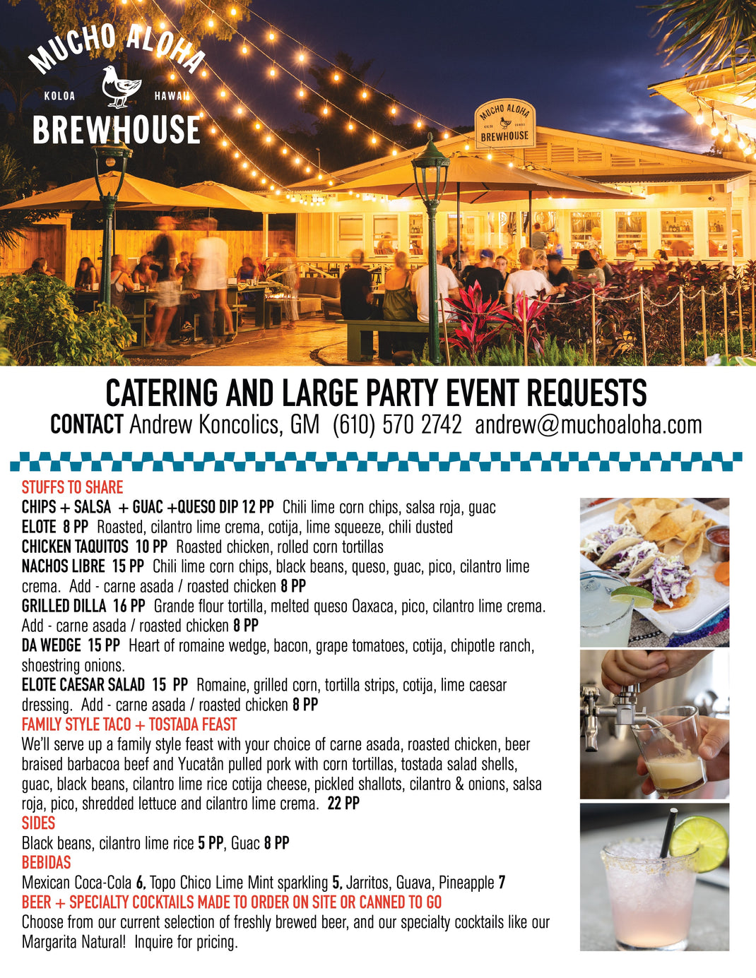 MENU – Mucho Aloha Brewhouse